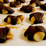 Vegan Dark Chocolate Caramel Macadamia Nut Clusters - Eva Minette